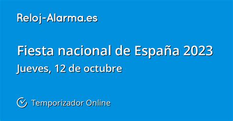Fiesta nacional de España Temporizador Online Reloj Alarma es