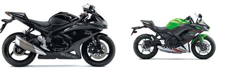 Motorrad Vergleich Suzuki Gsx R 600 2009 Vs Kawasaki Ninja 650 2021