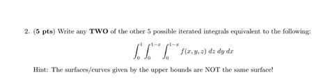 solved 2 5 pts write any two of the other 5 possible