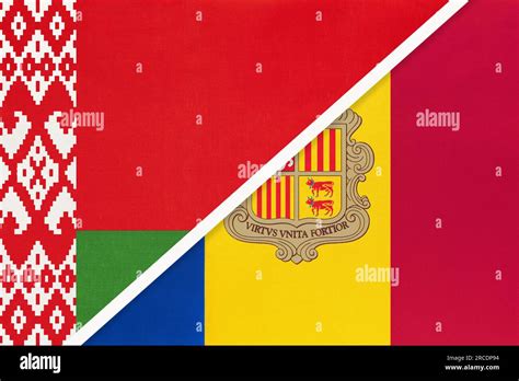 Belarus And Andorra Symbol Of Country Belarusian Vs Andorran National