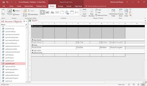 MS Access Formatting Reports