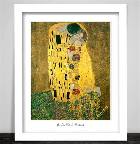 The Kiss By Gustav Klimt Art Print Poster Love Wedding Engagement T