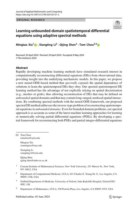 PDF Learning Unbounded Domain Spatiotemporal Differential Equations