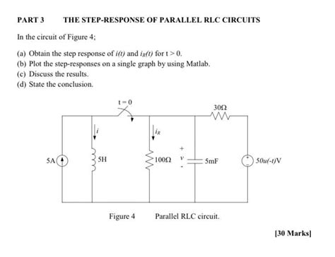 Solved Part The Step Response Of Parallel Rlc Circuits In Chegg