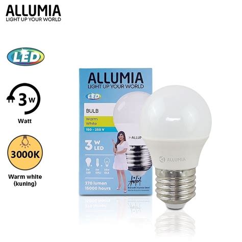 Jual LAMPU ALLUMIA BULB VALUE 3 WATT LAMPU BOHLAM LED 6500K PUTIH