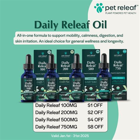 Pet Releaf Save On Daily Releaf Oils St John Indiana