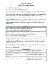 Understanding Your Motivations And Goals In University Course Hero