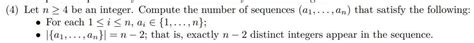 solved 4 let n≥4 be an integer compute the number of