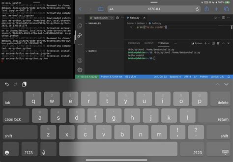 Vs Code Running On Device With Code Server And Utm Ripadpro
