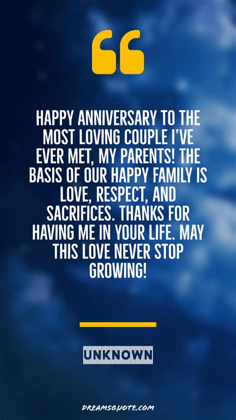 Happy Anniversary Mom And Dad Quotes Messages And Wishes Dreams Quote