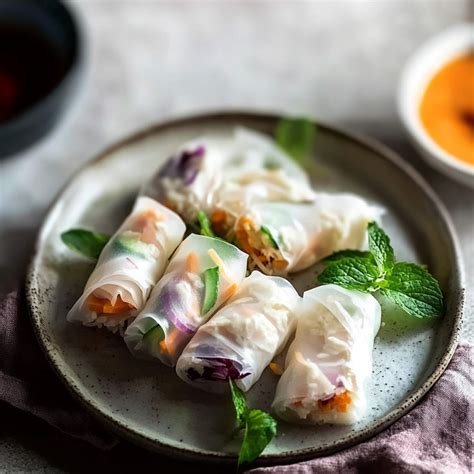Rice Paper Rolls With Veggies