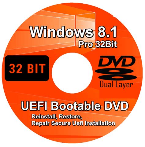 Windows 8 1 Pro 32bit Uefi Reinstall Restore Repair Dvd Operating Systems