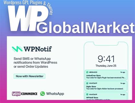 wpnotif sms whatsapp message notifications wordpress premium themes