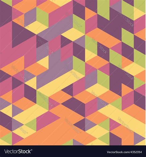 Abstract 3d Geometrical Background Mosaic Vector Image