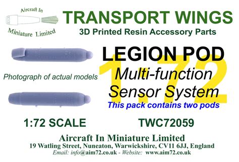 Legion Pod Multi Function Sensor System 2 Pcs Aircraft In Miniature Ltd Twc72059