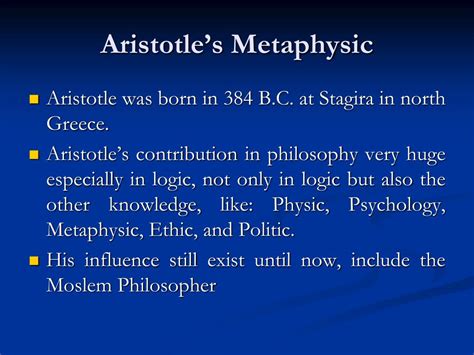 Ppt Aristotles Metaphysic Powerpoint Presentation Free Download Id 6900275