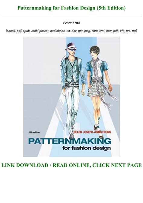 e book f r e e patternmaking for fashion design 5th edition txt pdf epub