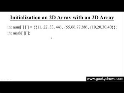 Learn Initialization Of A D Array With A D Array In Java