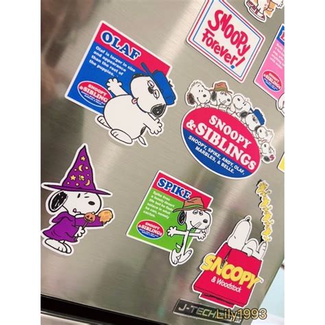 Snoopy 史奴比 歐拉夫 Olaf 奧拉夫 Woodstock 糊塗塔克 查理布朗 巴士 冰箱磁鐵 裝飾貼紙 蝦皮購物