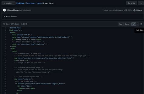 GitHub CBVela LinkFree