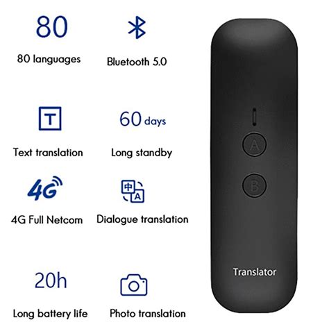 Tradutor de voz inteligente portátil bluetooth Grandado