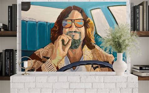 Pop Culture Wall Art Big Lebowski Canvas Art Print The Dude Etsy