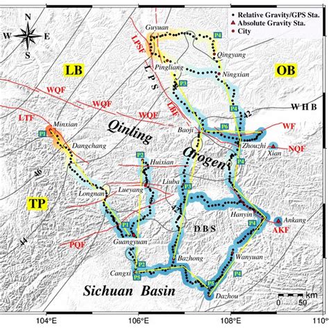 Distribution Of Isostatic Additional Force Map In The Qinling Area