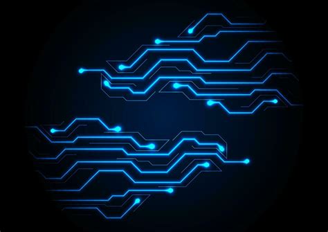 Abstract Neon Blue Tech Circuit Board Lines Background 28650322 Vector Art At Vecteezy