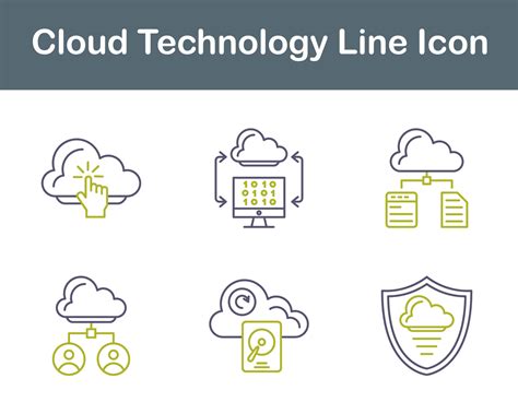 Cloud Technology Vector Icon Set 20708628 Vector Art At Vecteezy