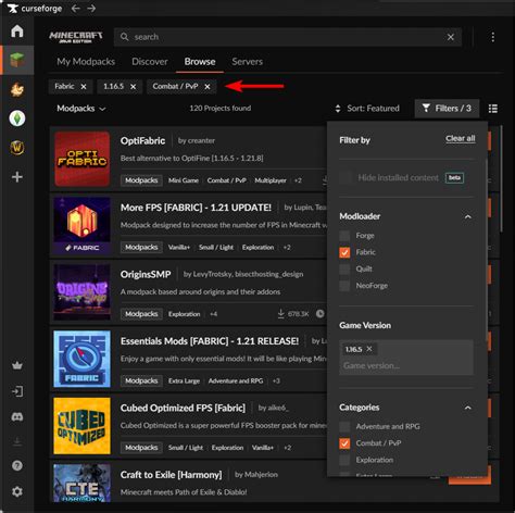 Installing Minecraft Mods And Modpacks Curseforge Support