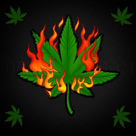 How To Draw Weed Step By Step