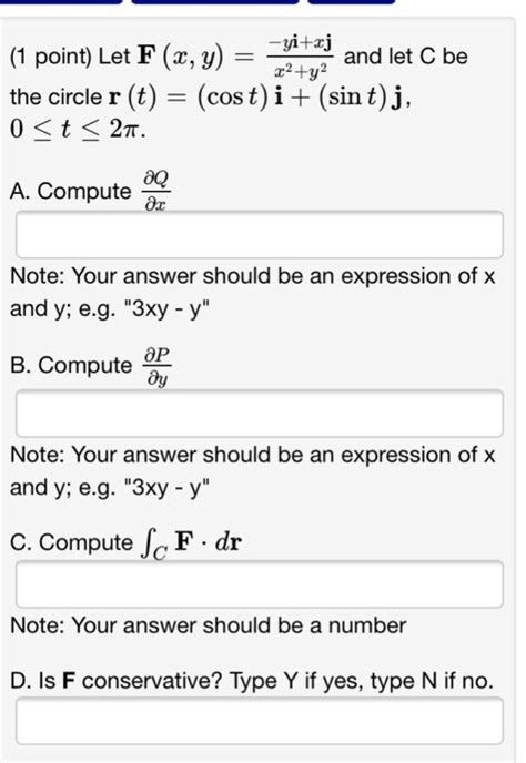 Solved Let F X Y Yi Xj X Y And Let C Be The Chegg