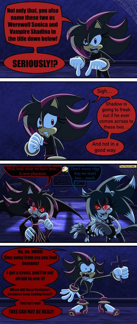 Werewolf Sonica And Vampire Shadina Comic Part 2 By Darkness9000a On