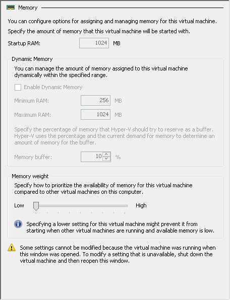 terry l u s blog configure hyper v dynamic memory in windows server