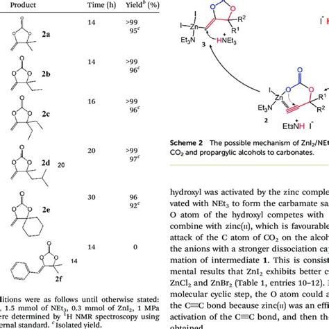 Pdf Zincii Catalyzed Reactions Of Carbon Dioxide And Propargylic