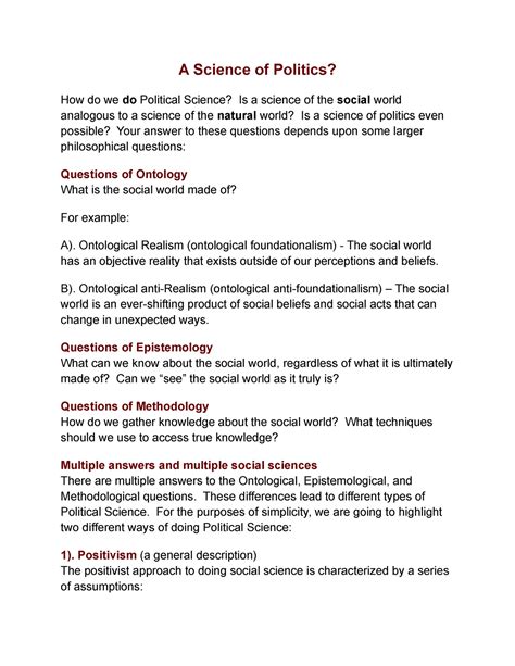 Poli Sci 2nn3 Week 2 Notes From Week 2 Including Lecture Summary And Lecture Video Notes