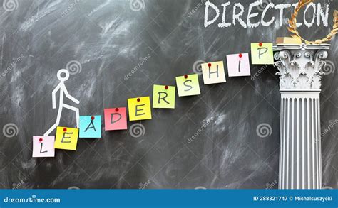 Leadership Leads To Direction Stock Illustration Illustration Of