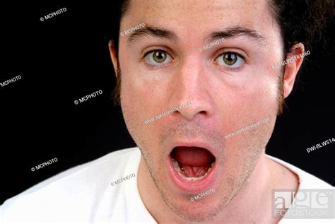 Man Looking Scared Into Camera Stock Photo Picture And Rights Managed Image Pic BWI