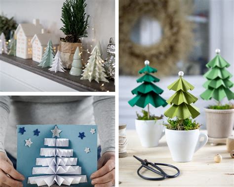 Tannenbaum Aus Papier Basteln DIY Ideen Deko Hus