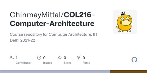 Github Chinmaymittal Col Computer Architecture Course Repository