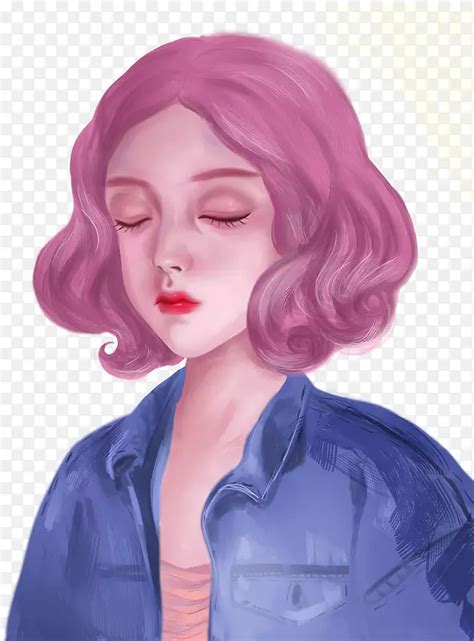 手绘卡通美女插画素材png图片素材下载图片编号qzbarjvq 免抠素材网