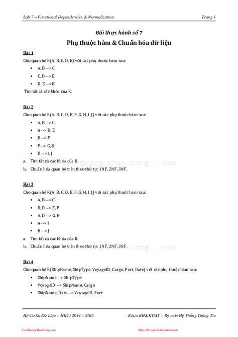 Pdf C S D Li U H B Ch Khoa Hcm L Th B O Thu Lab Ph