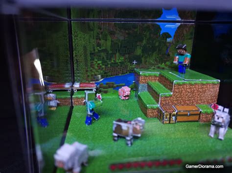 Miner Diorama Cube Printed Hardcopy [photo] Gamer Diorama