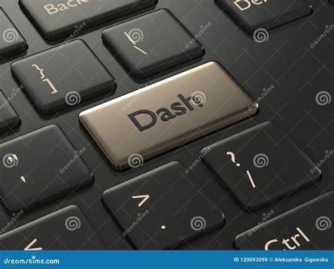 3d Render Of Computer Keyboard With Dash Button Stock Illustration Illustration Of Digital