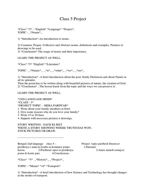 Class 5 Project Download Free Pdf Teaching Mathematics Computing