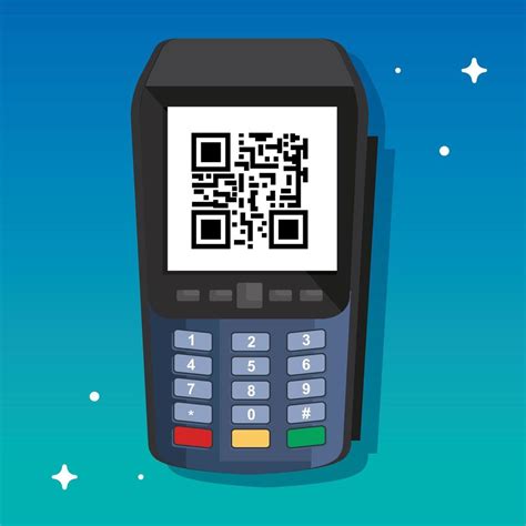 Dataphone With Scan Code Qr 4832861 Vector Art At Vecteezy