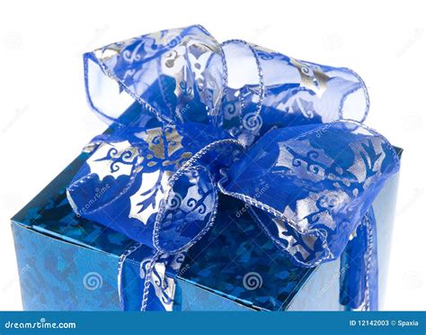 Blue T Box With Ribbon Stock Image Image Of T 12142003