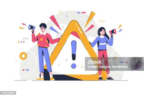 System Work Error Attention Or Warning Information Stock Illustration