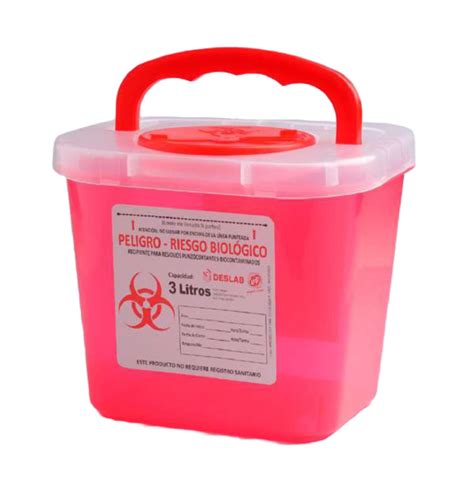 Caja Contenedor 3 Litros Bioseguridad Respira Medical Equipos