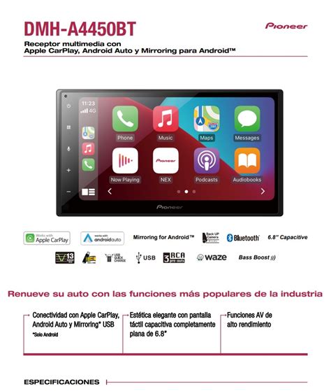 Dmh A Bt Ficha Tecnica Pioneer Latin